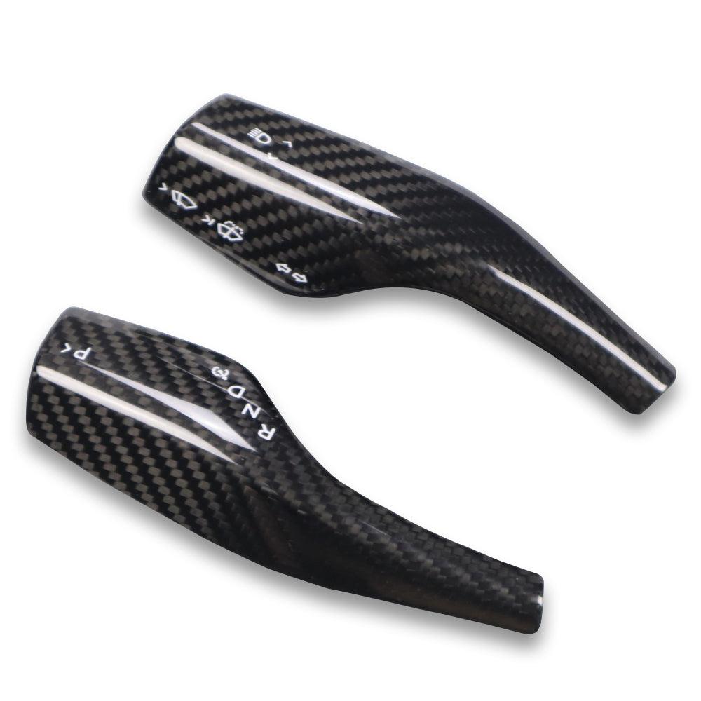 Carbon Fiber Shift Stalk Covers - Tesla Model 3 & Y | EuropeanCarMods